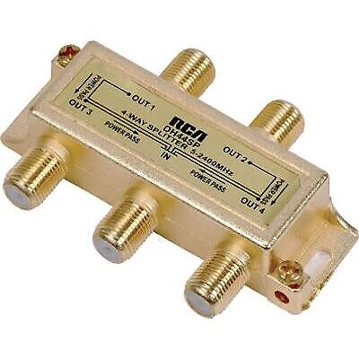 4-Way Splitter with Power Pass Feature (non-amplified splitter only ...
